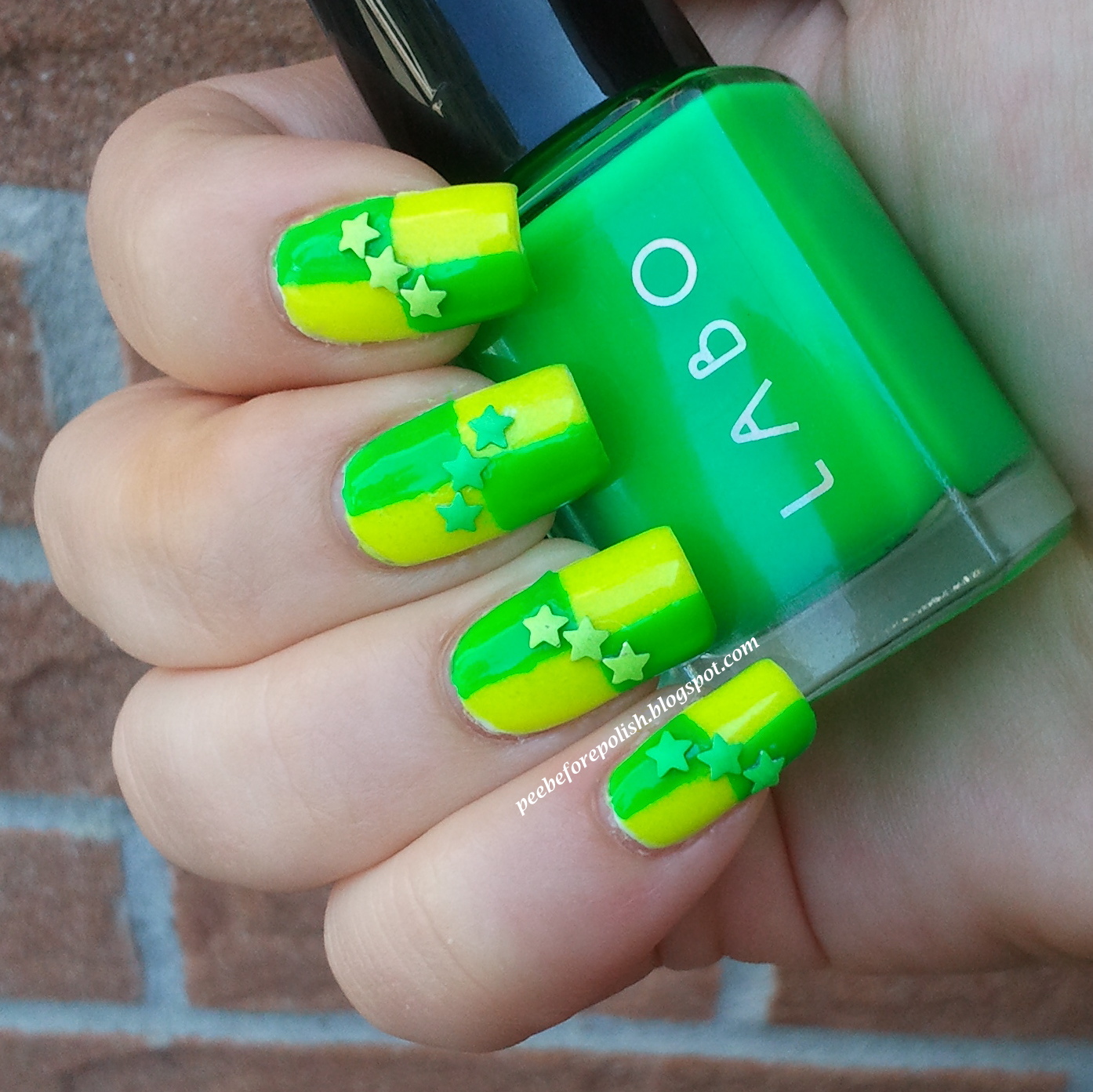 Pee Before Polish: Neon Chess Nails and Neon Studs