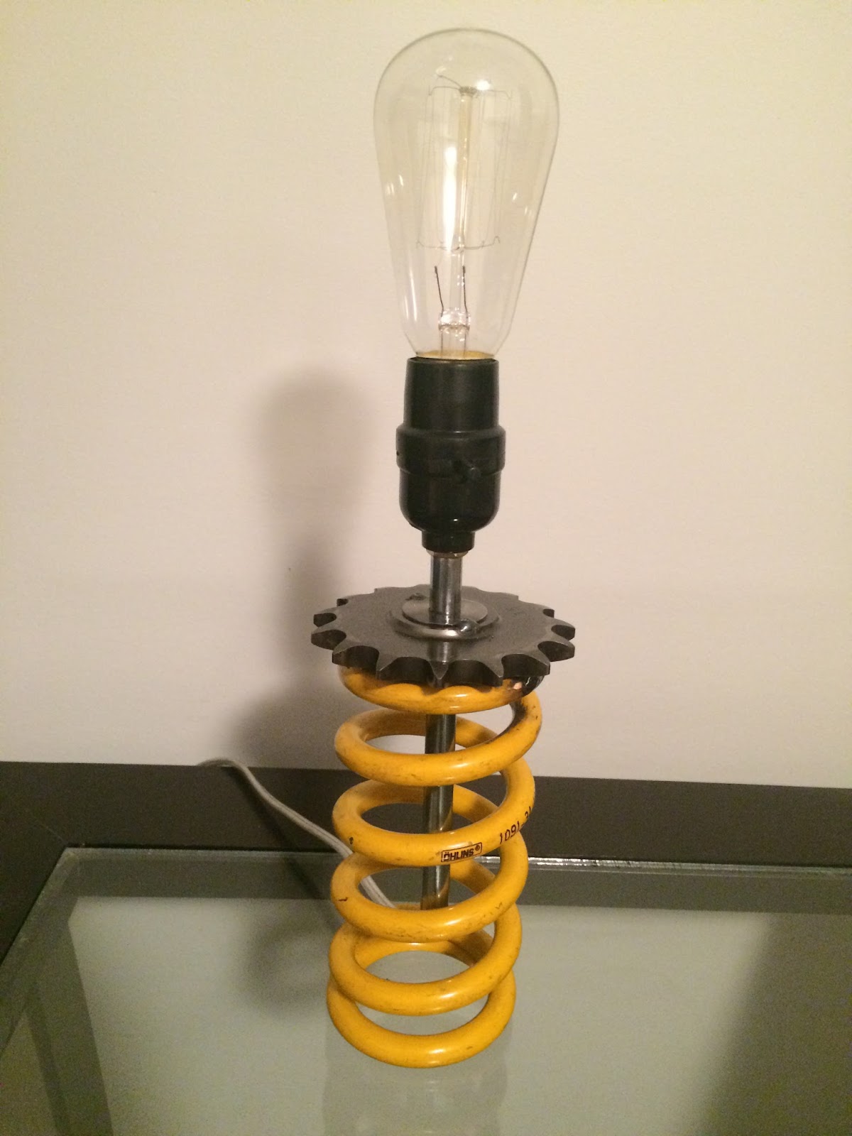 MOTO-cycle Metal Works: Shock Spring Lamps