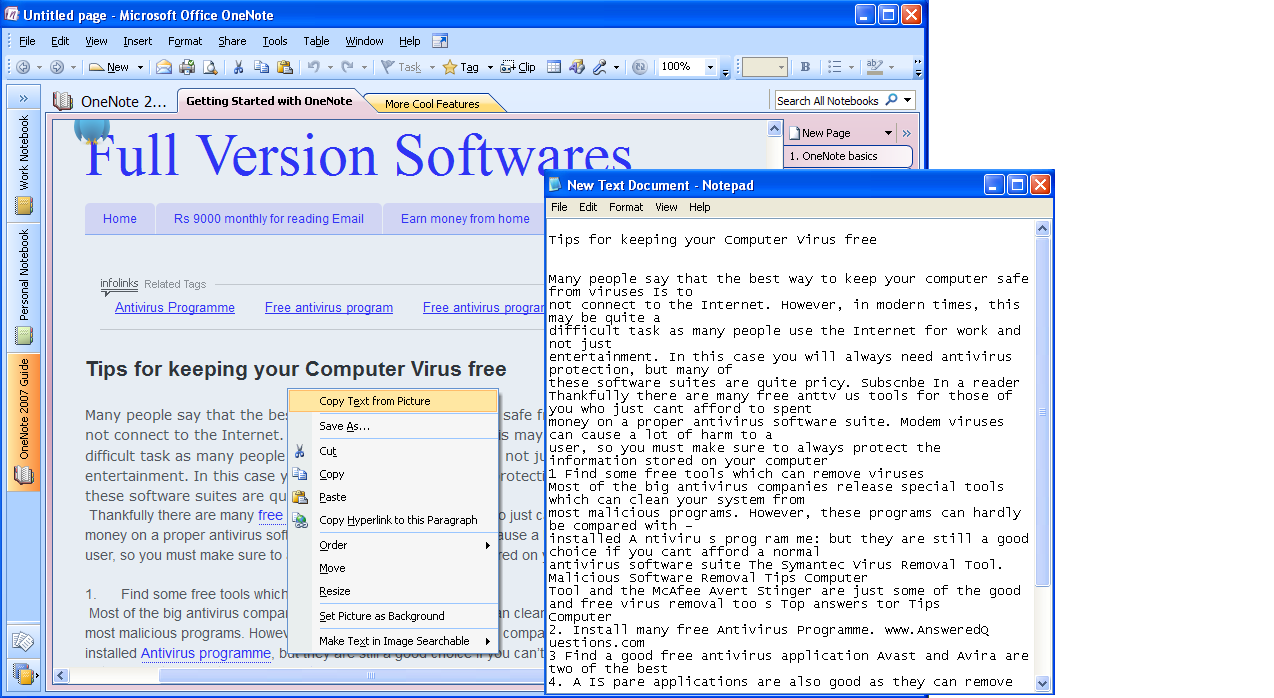 Arvind's: Easy Trick to copy text from any image