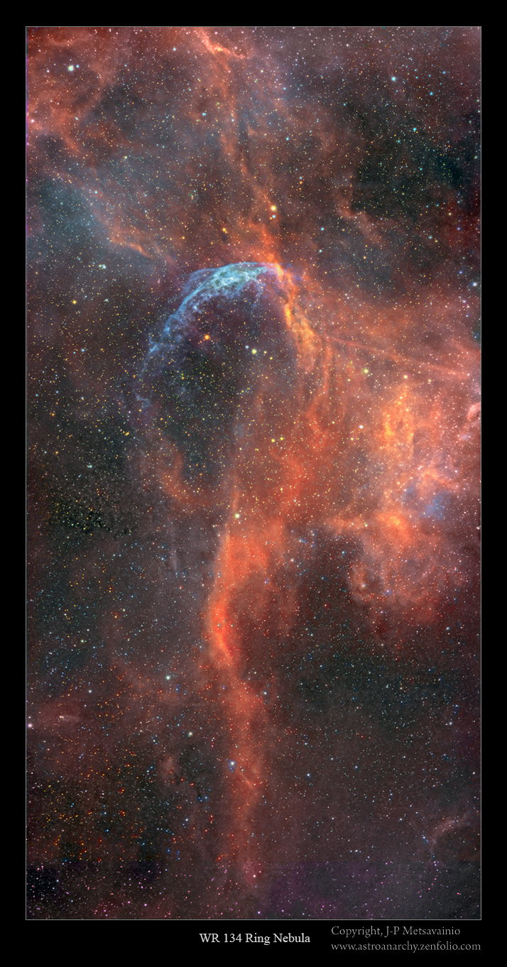 Astro Anarchy: WR 134, Ring Nebula in visual colors