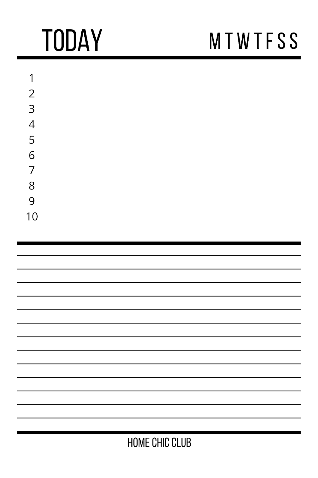 Free Printable Minimalist Note Paper Set | Home Chic Club: Free ...