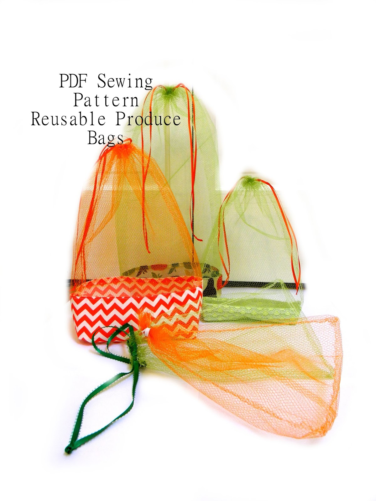 IndiPatterns: PDF Sewing Pattern Reusable Produce Bags