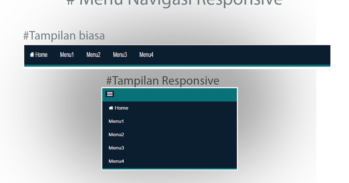 Cara Mudah Membuta Menu Navigasi Responsive (mobile friendly) Dengan HTML,CSS,Dan jQuery ...