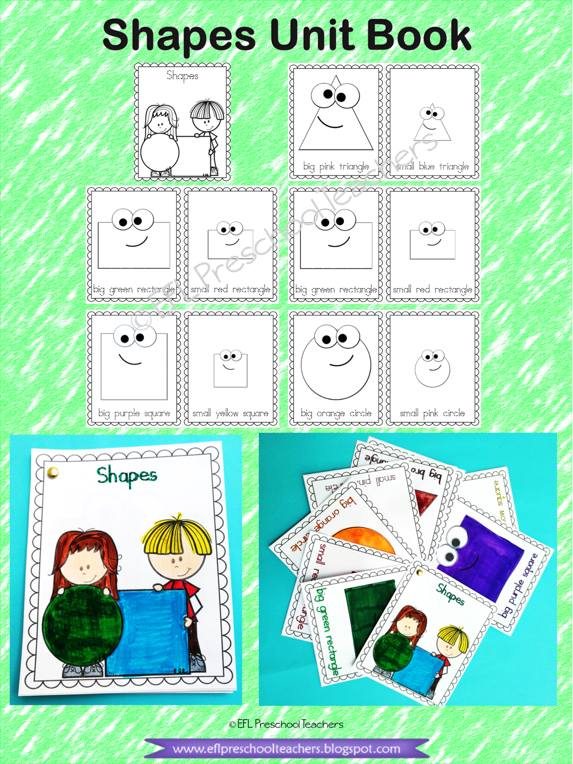 ESL/EFL Preschool Teachers: Shapes Theme Book and Games for ...