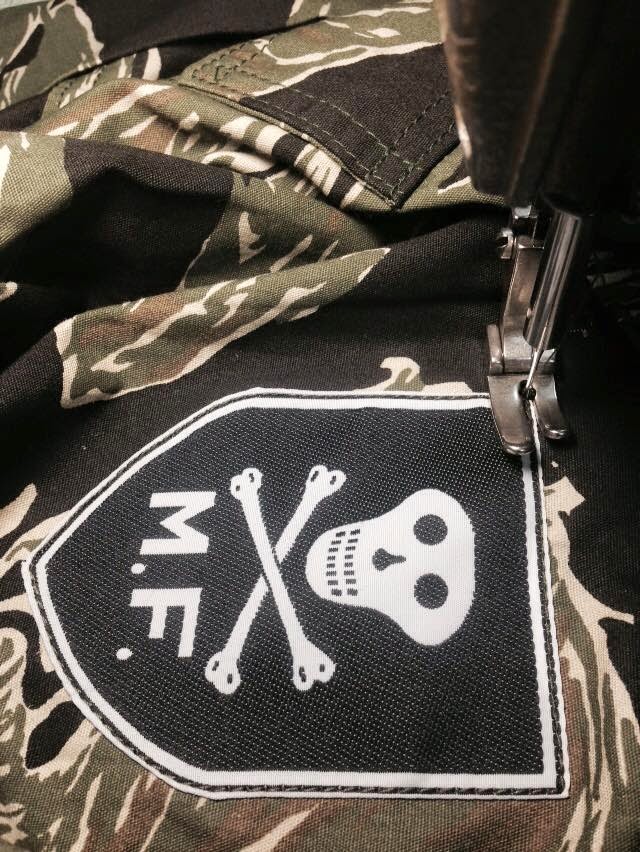 MIMURA YOKO: MIKE FORCE woven patch sewing, by MIMURA YOKO