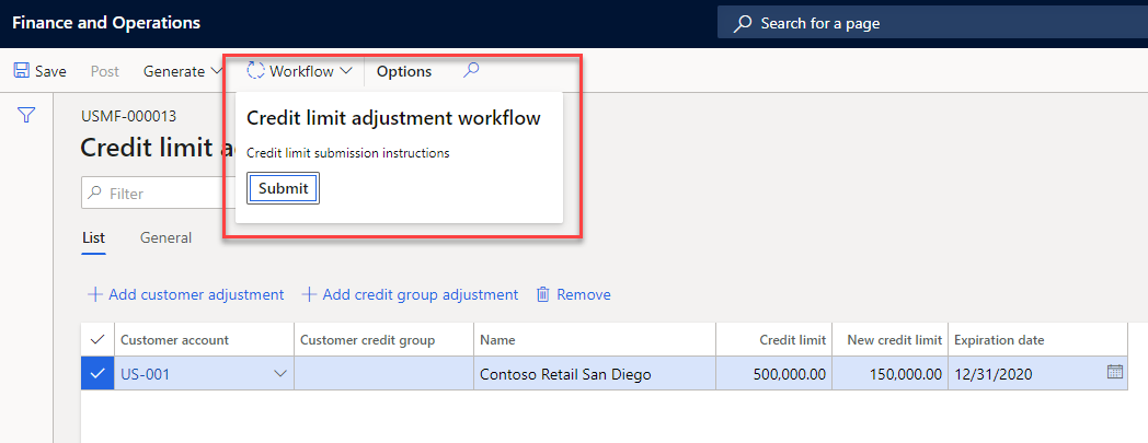 D365FandO(m): Credit Management - Workflows