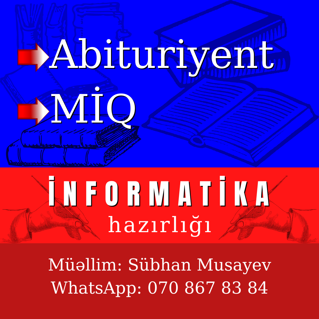 Vİrtual Kurscom İnformatİka Hazırlığı Abituriyent Mİq Sertifikasiya