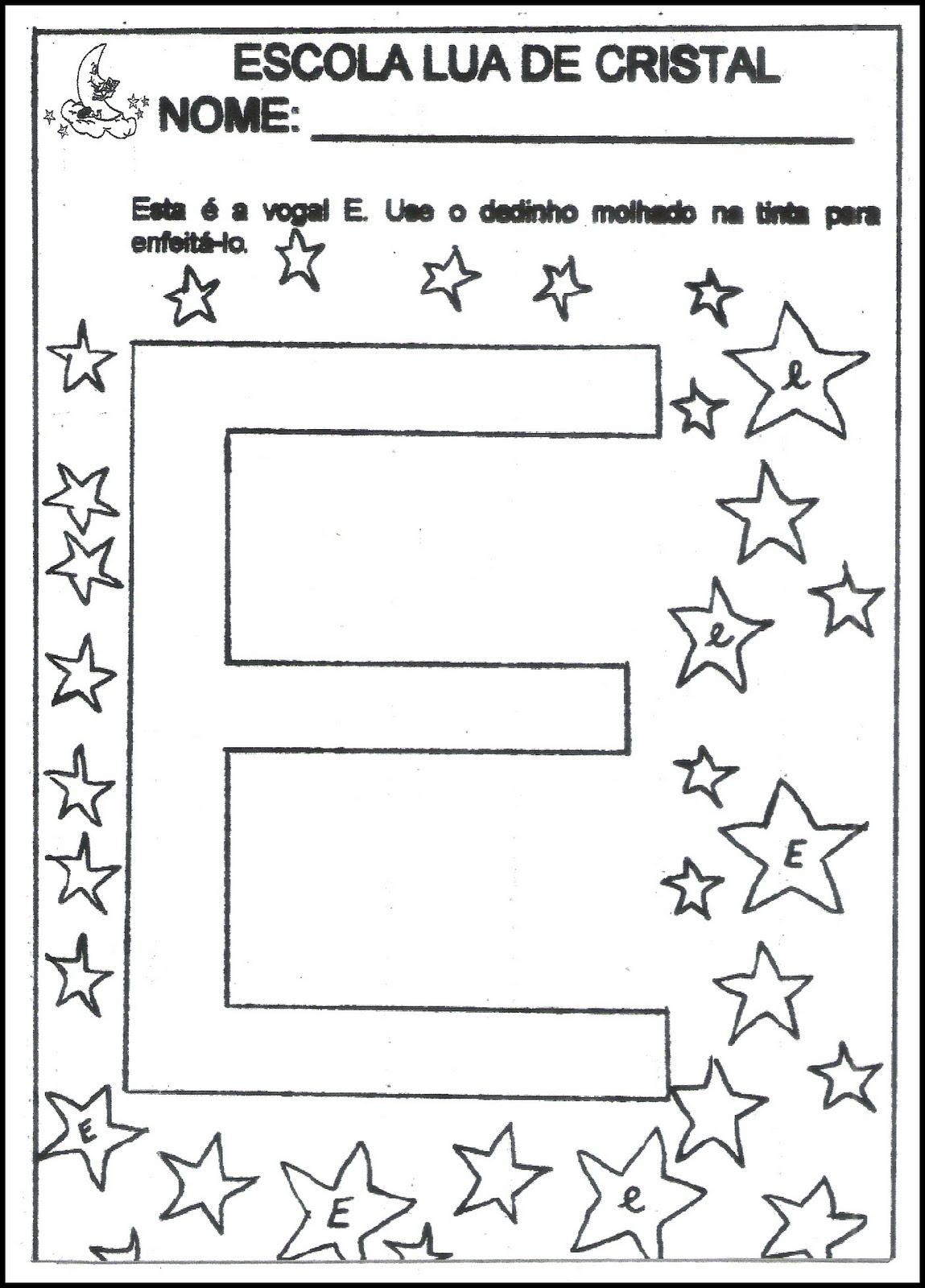 Atividade Com Vogal E - NAZAEDU