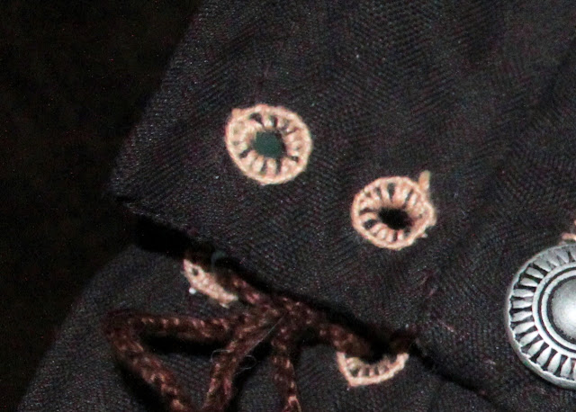 Garb For Guys: Stitching Demo: Eyelet Engineering