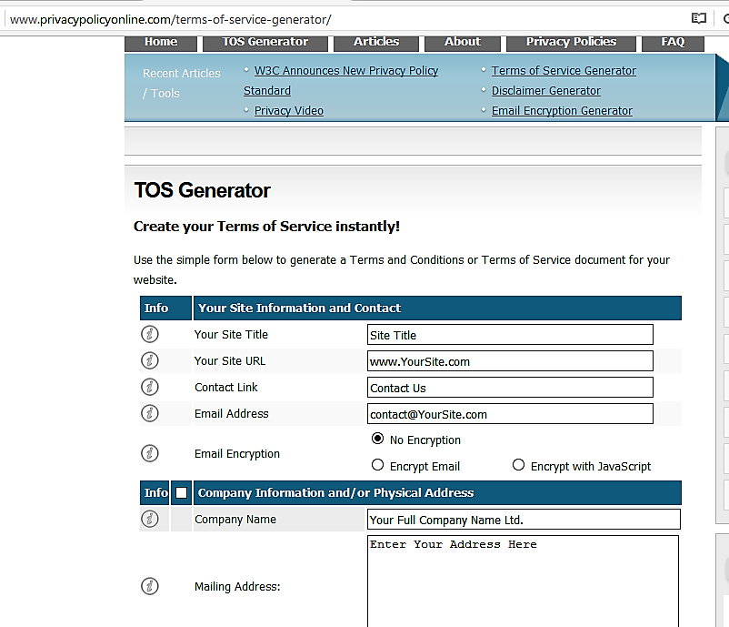 Cara Membuat Terms Of Service (TOS) di Blog - Mesin CAD