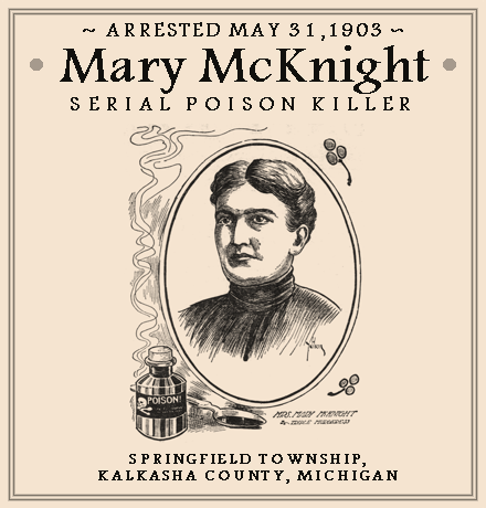 Unknown Gender History: Mary McKnight: Michigan Black Widow Serial Killer - 1903
