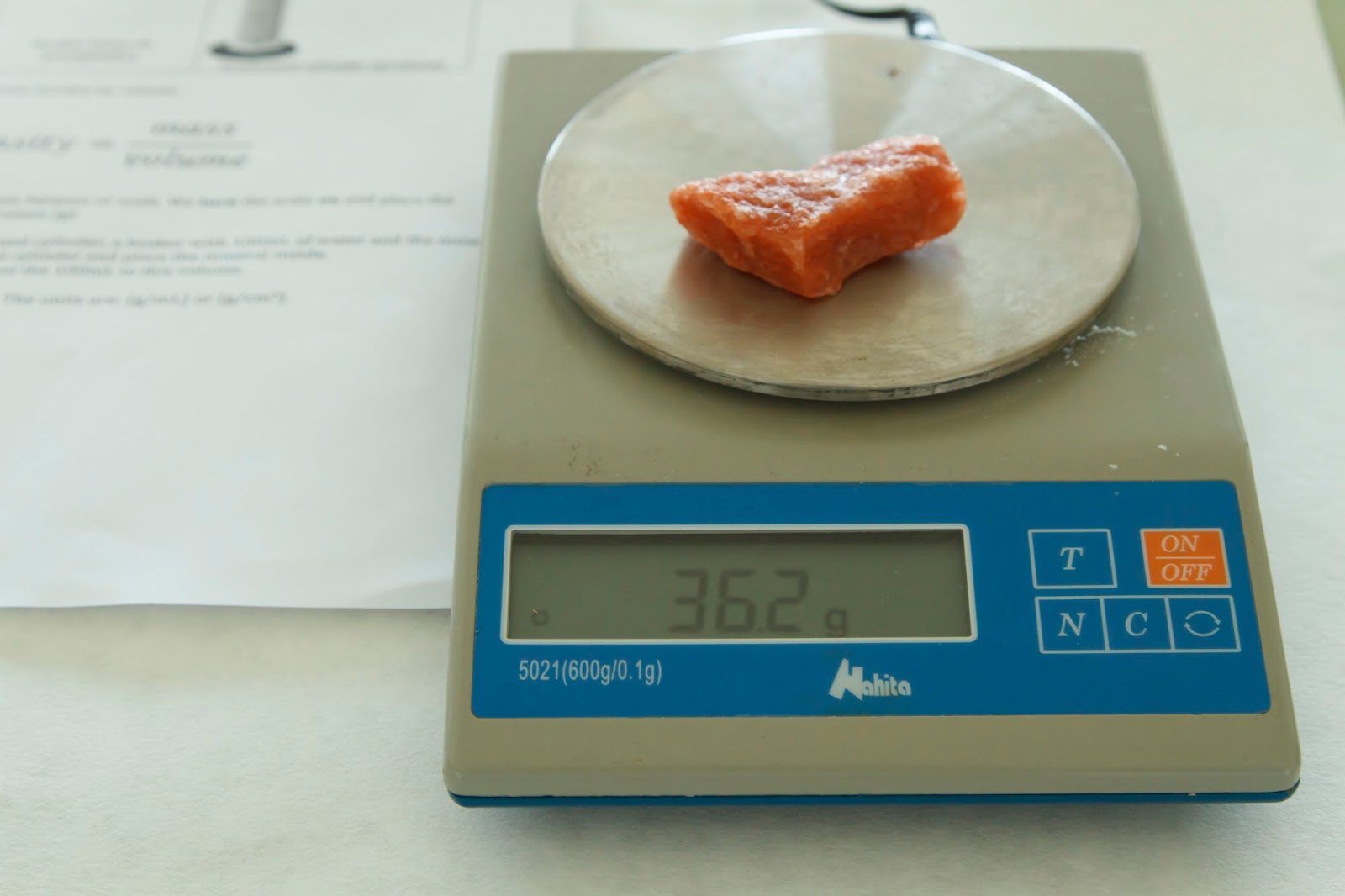 Departamento de Biología IES Laguna de Tollón: Finding the density of a ...