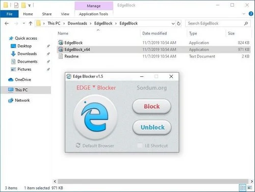 Edge Blocker - Μπλοκάρετε τον Microsoft Edge