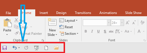 Cara Memindah Quick Acces Toolbar di Microsoft PowerPoint