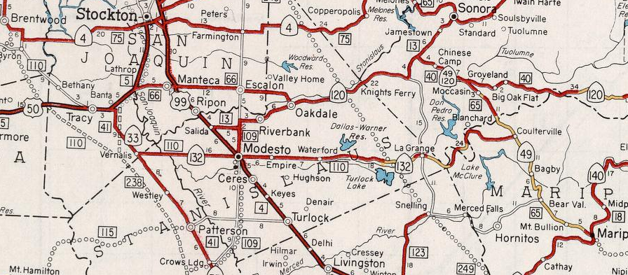 California State Route 132 and Signed County Route J132