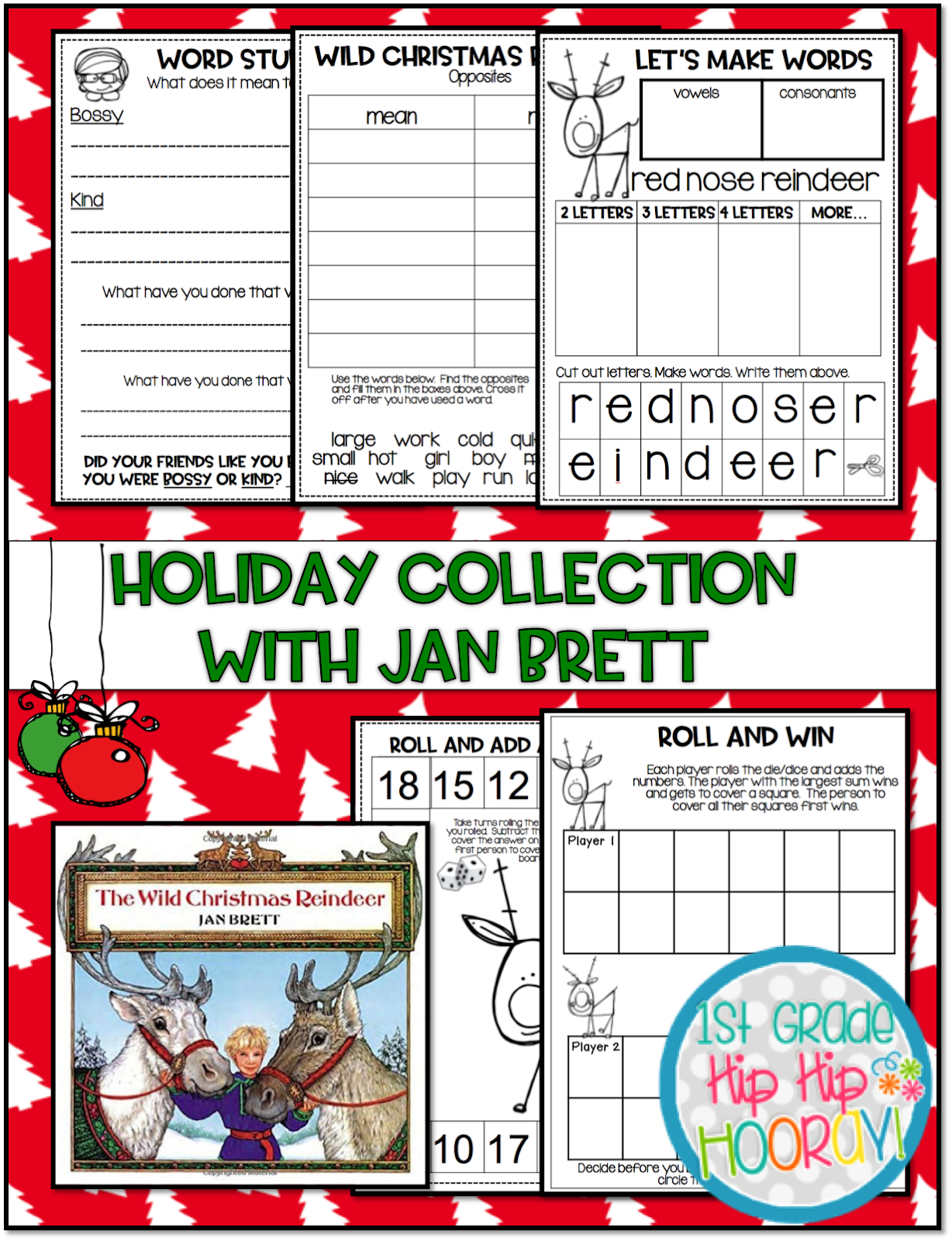 1st Grade Hip Hip Hooray!: Jan Brett Holiday Collection