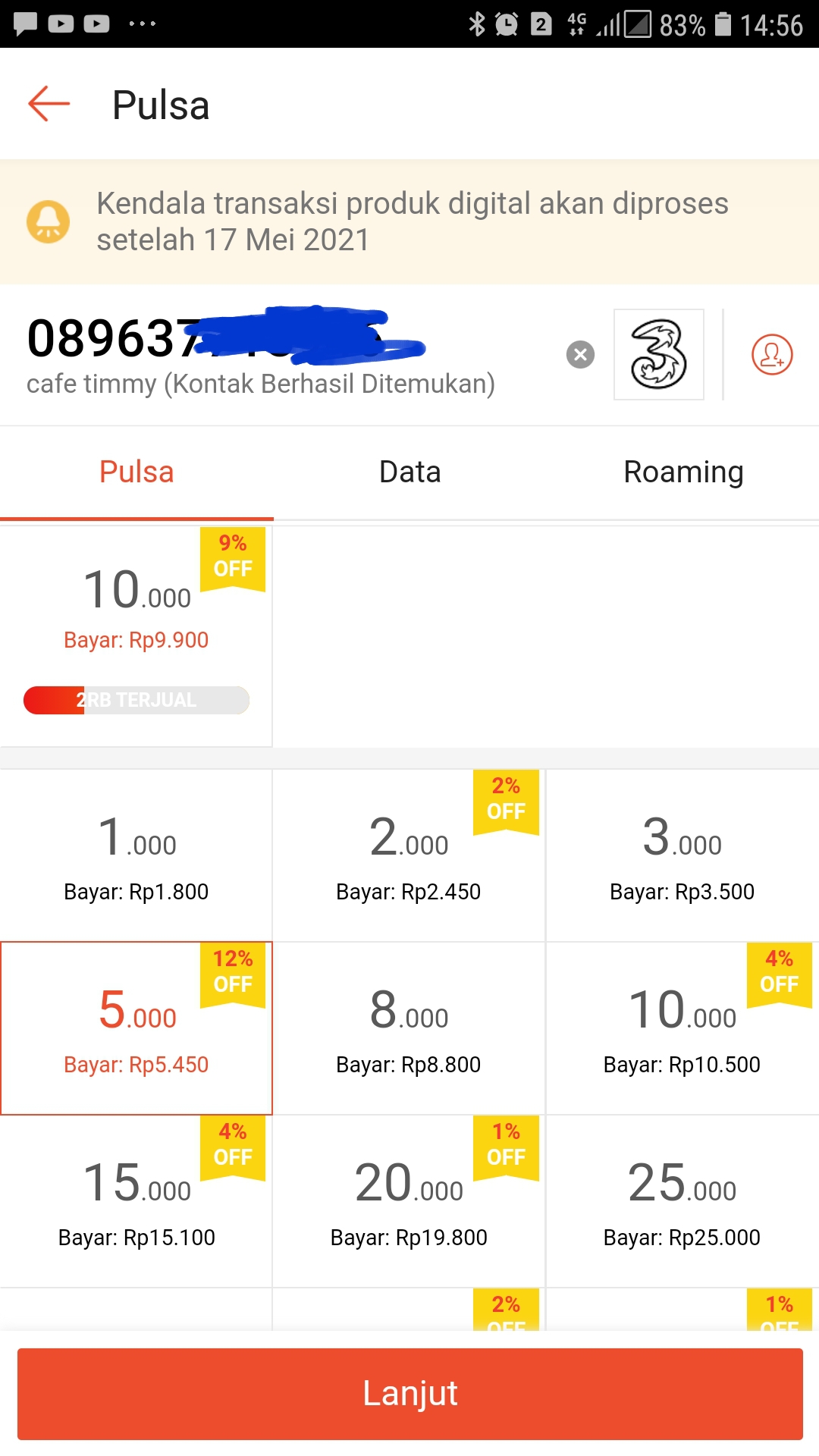 cara beli pulsa 5000 di shopee pakai shopeepay