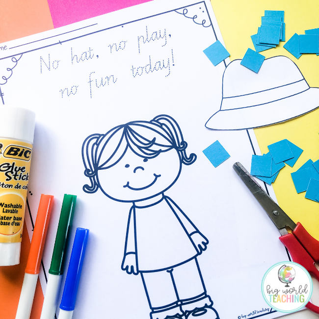 No Hat, No Play, No Fun Today! | A Back to School Craft - Big World ...