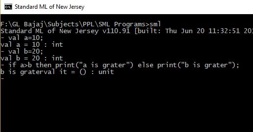 Conditional Statement in SML (if else in SML)