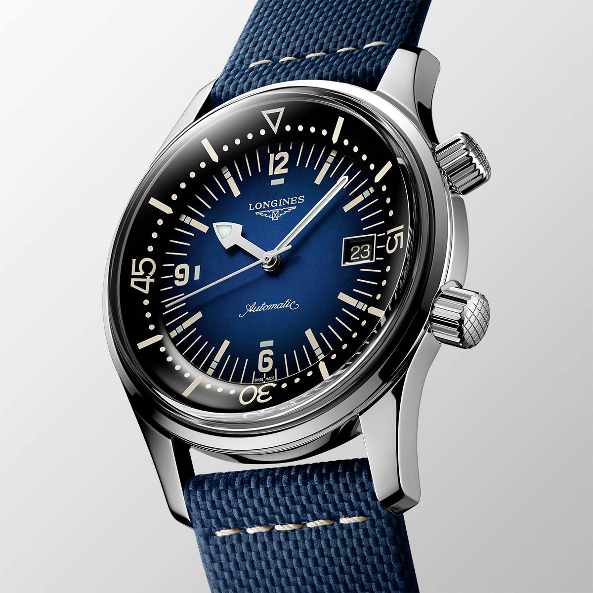 Longines Legend Diver With Blue Or Brown Gradated Dials Time And longines-legend-diver-with-blue-or-brown-gradated-dials-time-and