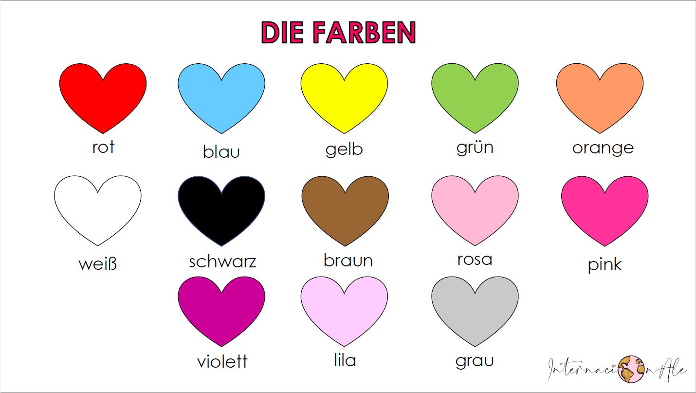LOS COLORES EN ALEMÁN - DIE FARBEN