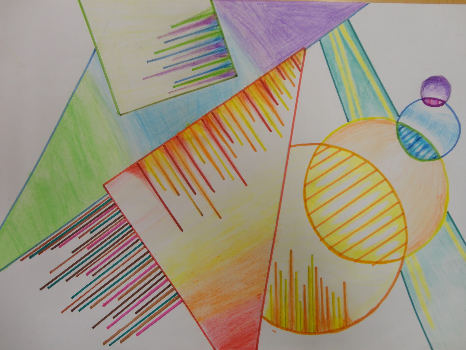 La plástica es fantástica: Más composiciones abstractas de 1º de ESO.