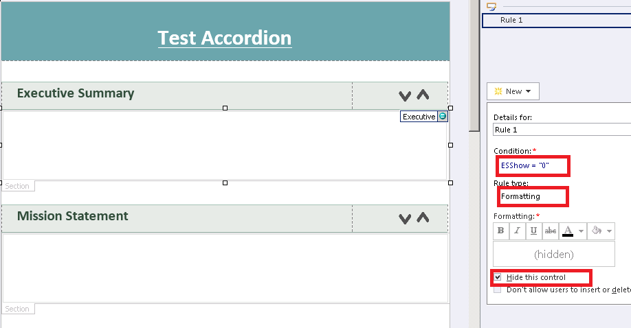 All About Sharepoint: Create Info Path Accordion (Show Hide Section)
