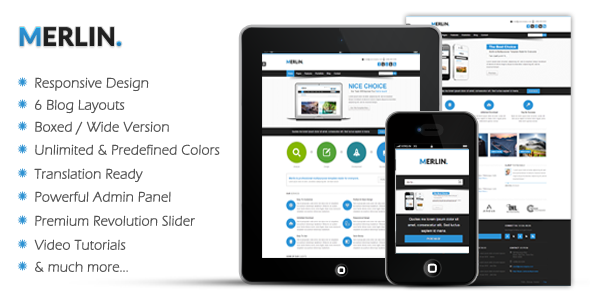 Merlin - Clean and Modern Multipurpose WP Theme - Download New Themes
