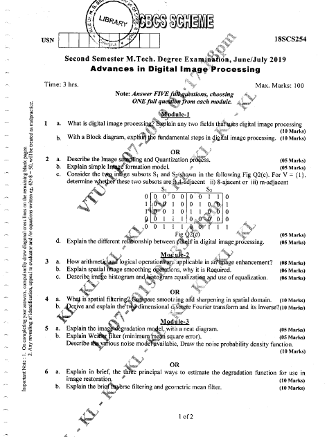 Visvesvaraya Technological University M.Tech. CS (CBCS) Second Semester ...