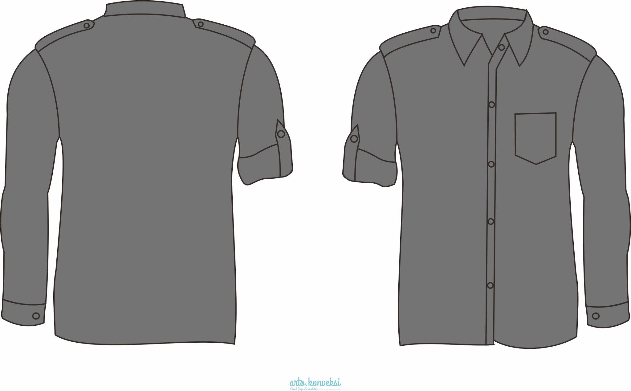 30+ Desain Baju PDH Polos - 0856-333-0071 Konveksi & Bordir