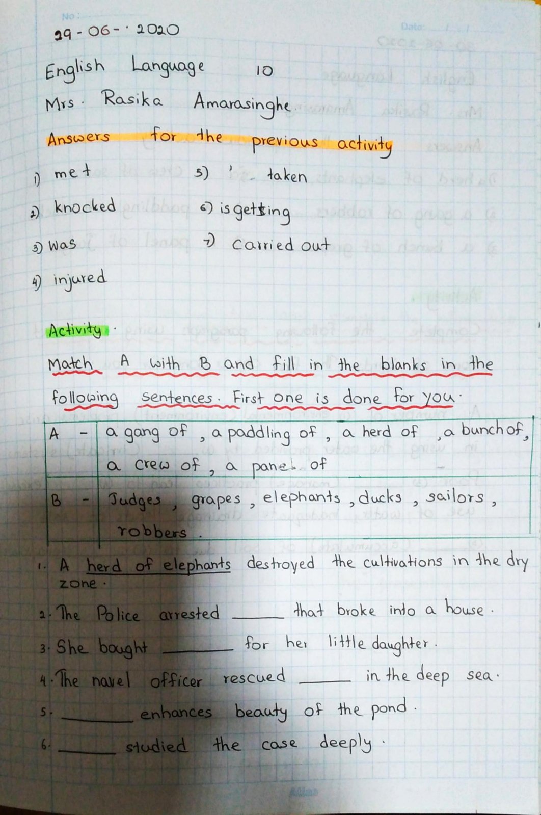 English Language -Grade 10