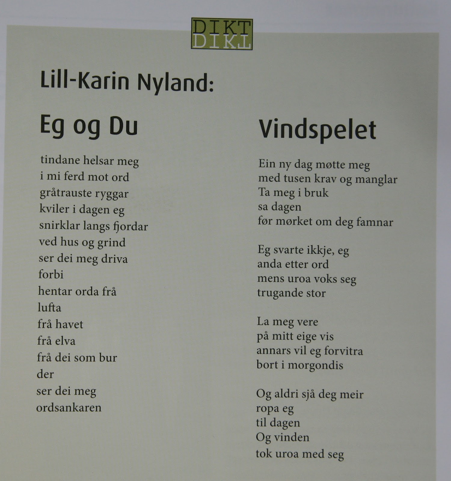 Ord i landskap: Mine dikt i Nordnorsk Magasin