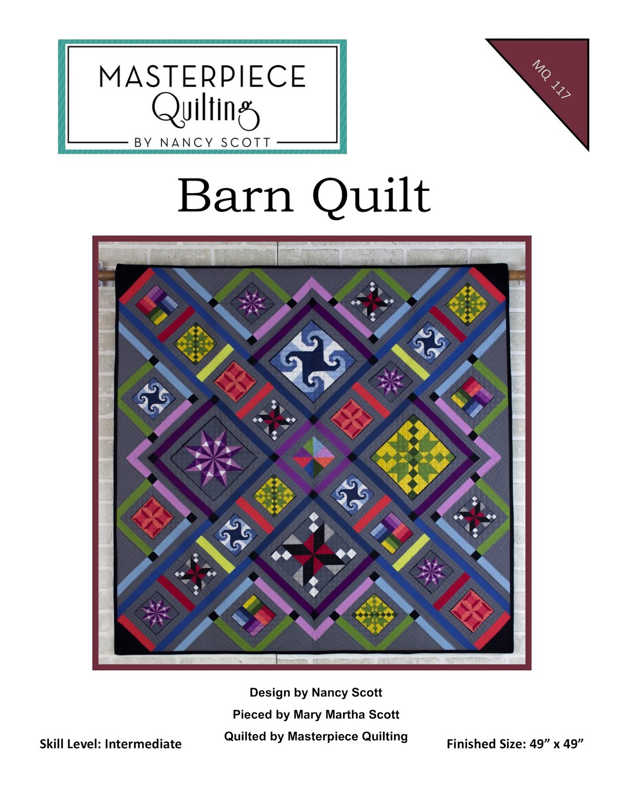 Masterpiece Quilting: NEW PATTERN RELEASE - Barn Quilt