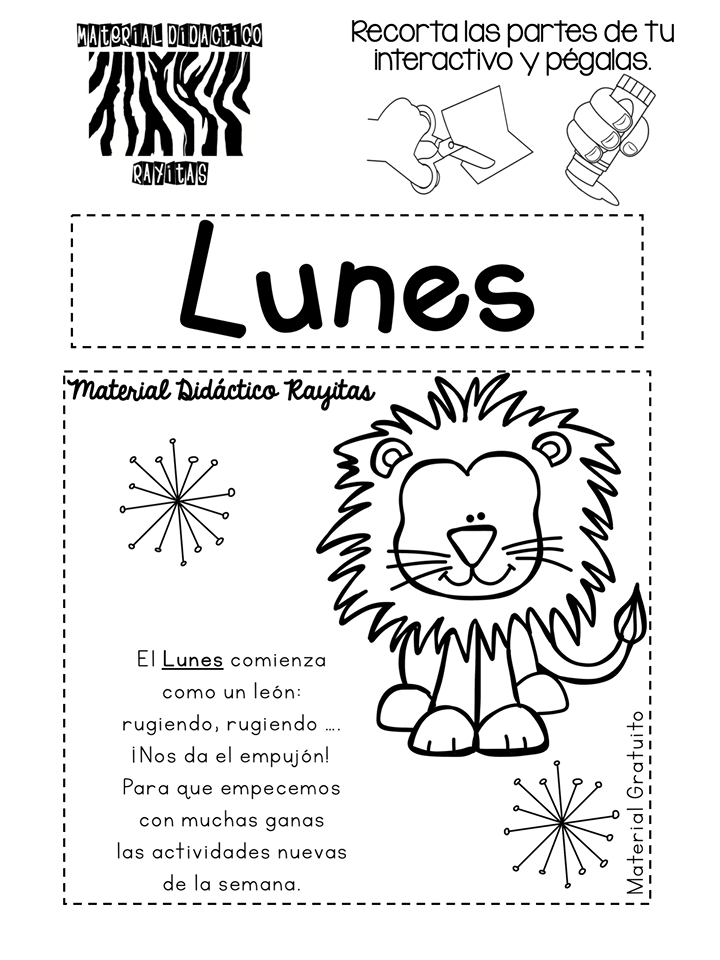 Aprendemos los Días de la semana con los Animales | Materiales ...