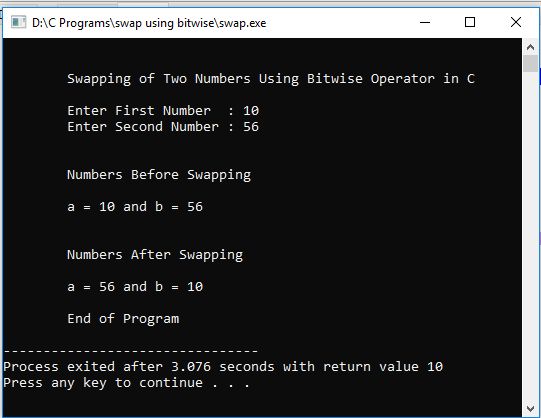 Free Programming Source Codes And Computer Programming Tutorials Swapping Of Two Numbers Using