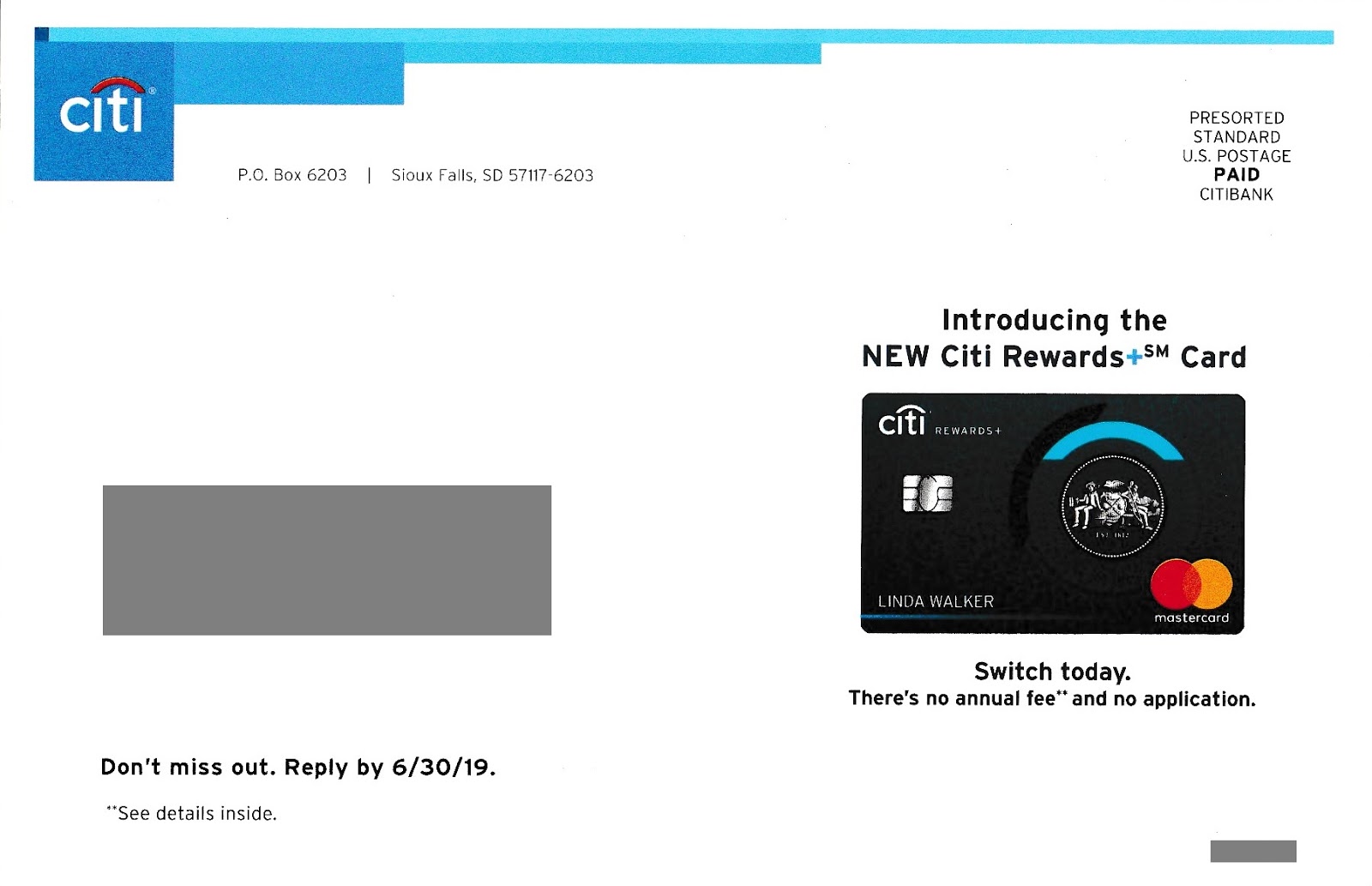 Mail That Fails: The Citi Never Sleeps, or Stops Mailing