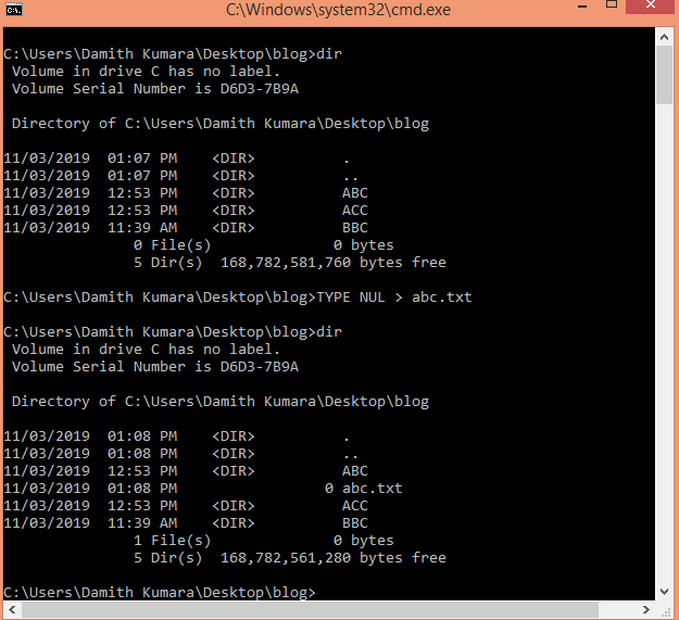 Creating a Text File Using Cmd