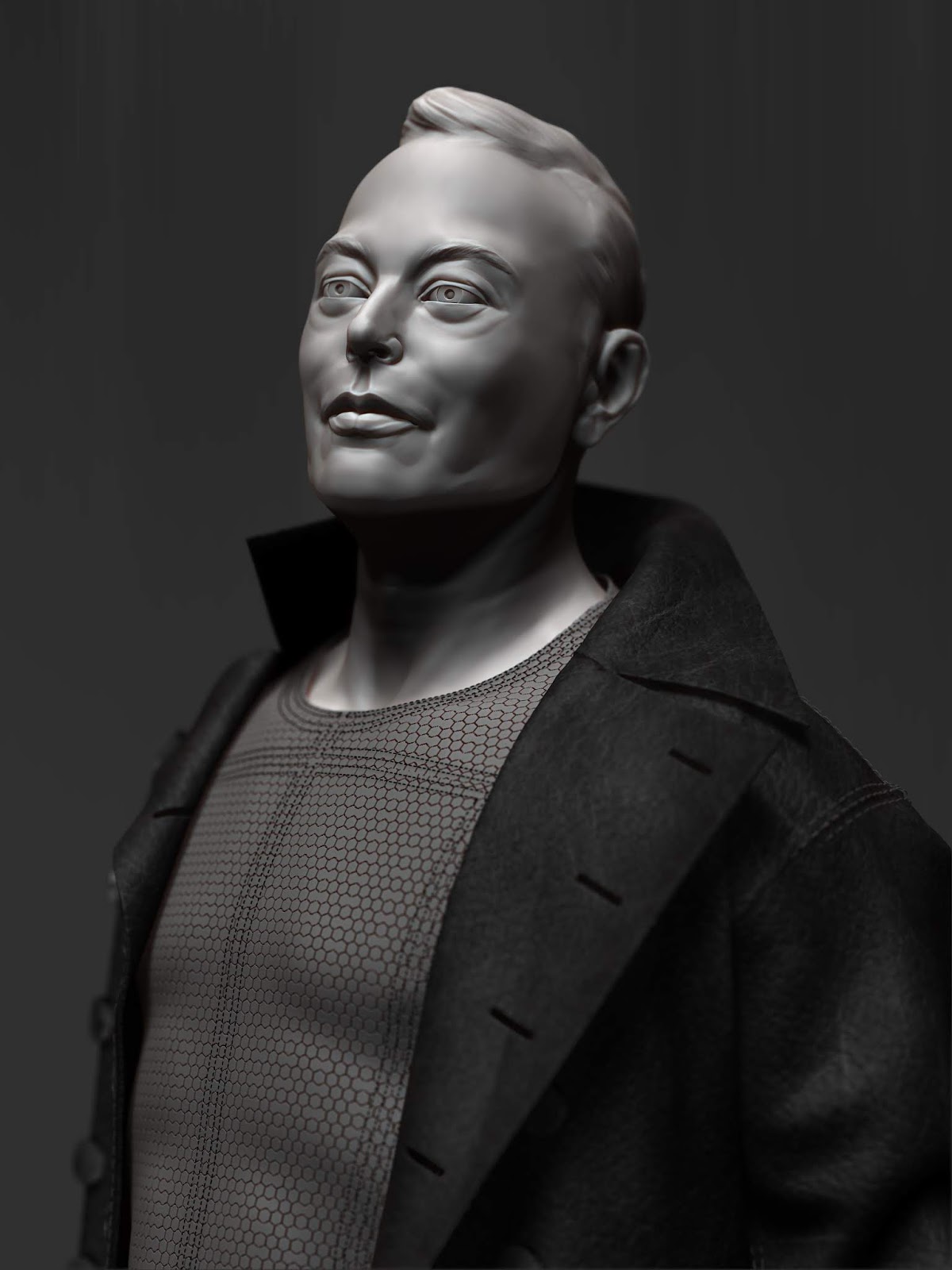 Darya Girina Zbrush Endless Way: Elon Musk in the style of Blade Runner ...