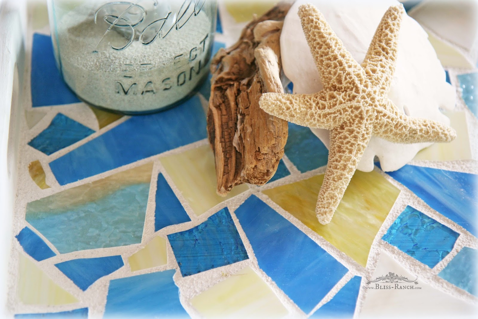 Bliss Ranch: Stained Glass Mosaic Tray