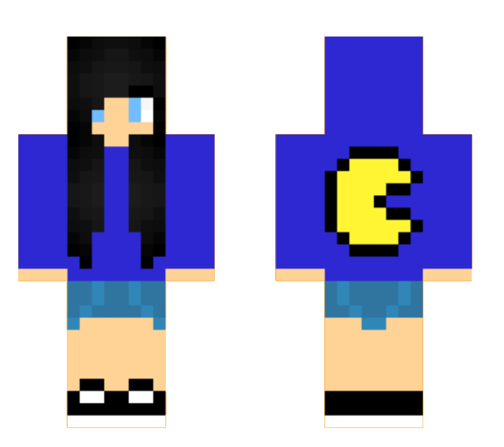 Milly Tutoriais MCPE: Skins feminina do Pac e Mike do TazerCraft