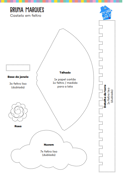 Eu Amo Artesanato: Castelo em feltro com molde e passo a passo