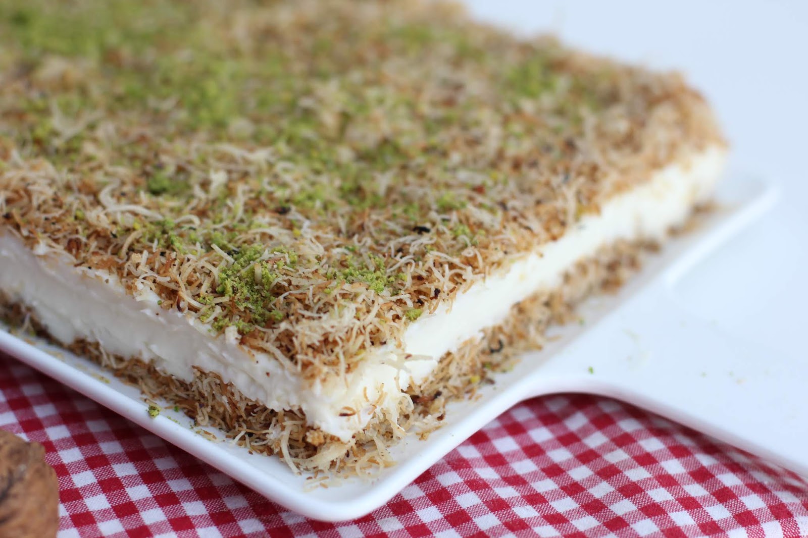 Tel Kadayifli Muhallebi – türkischer Pudding mit Engelshaar