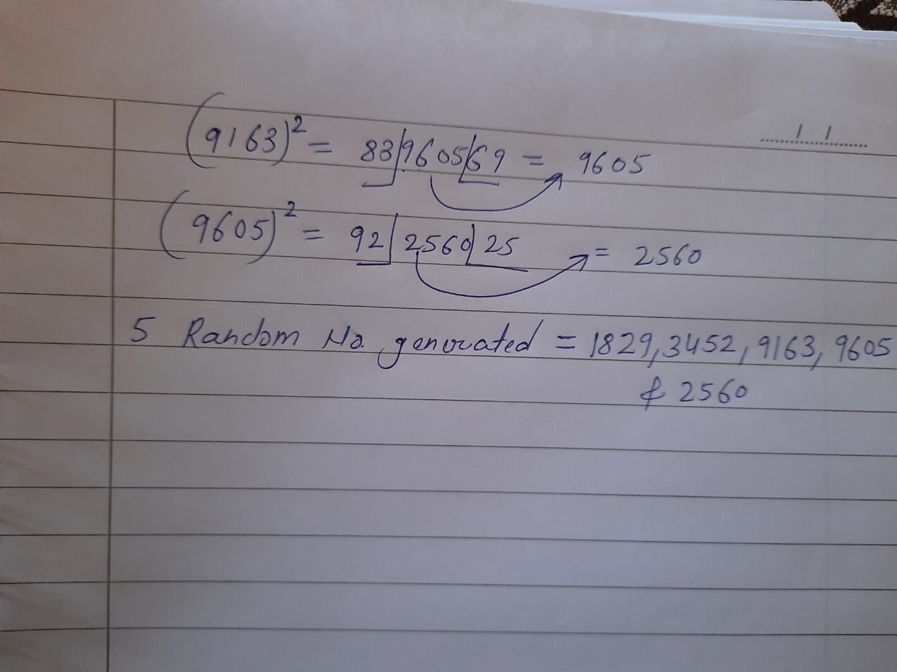 Random Number Generator |Mid Square Method| ~xRay Pixy - Computer Science