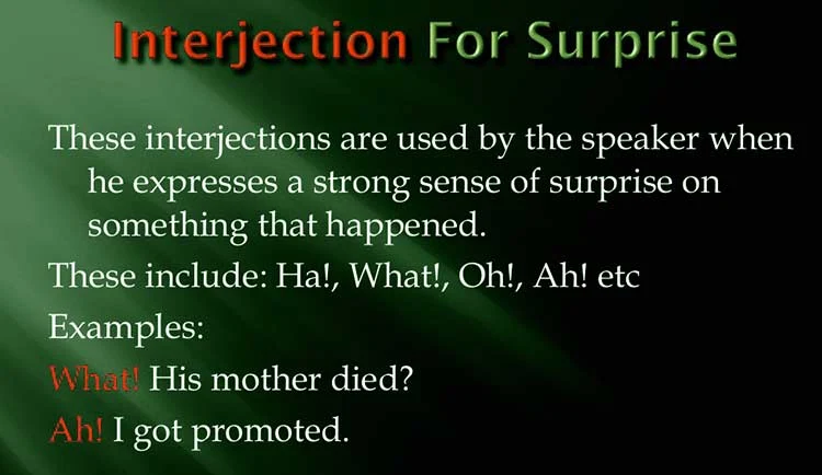 Interjections for Surprise - English Grammar A To Z