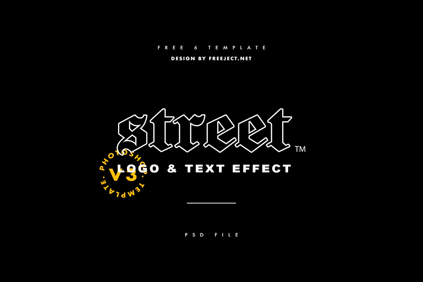 6 Street Text Effect & Badge Logo VOL 3 Photoshop Template - PSD File