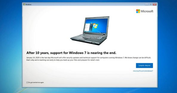 FINE SUPPORTO WINDOWS 7
