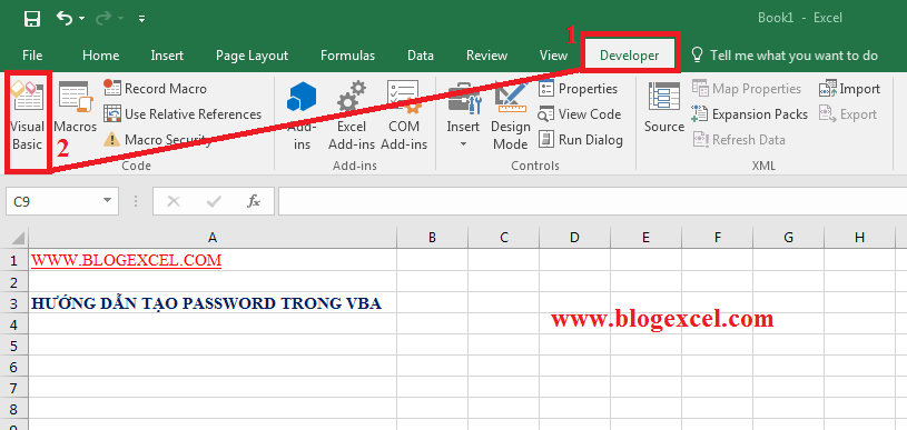 Đặt Password Bảo Vệ Code Trong VBA