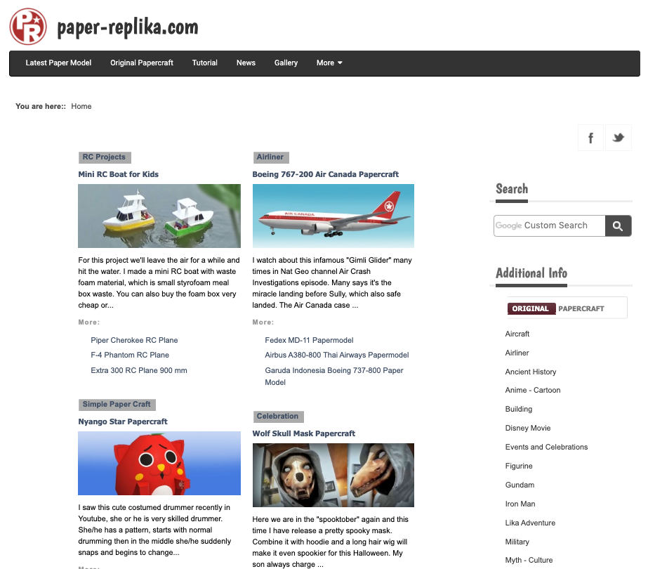 situs download papercraft