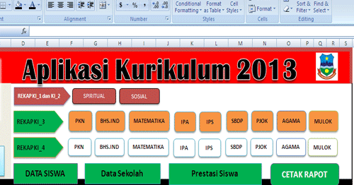 Aplikasi Raport Kurikulum 2013 Edisi Revisi Terbaru