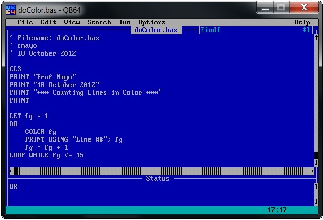 prof m's basic blog: Use of post-test loops